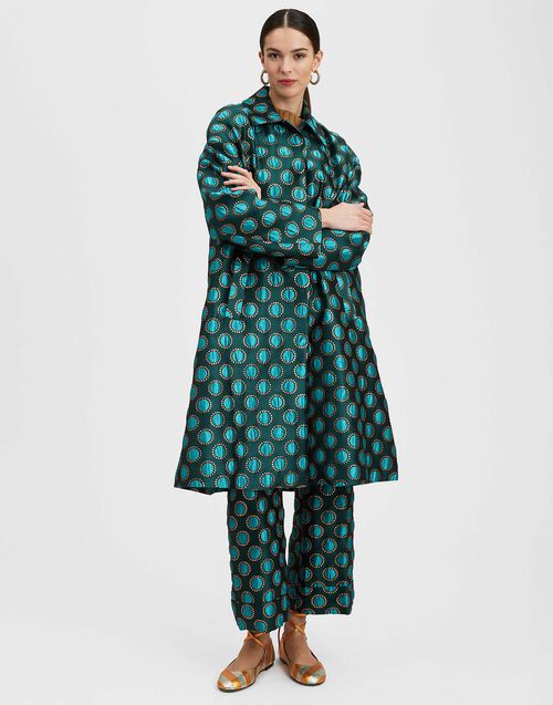 Boxy Coat in Winter Sun Emerald for Women | La DoubleJ US