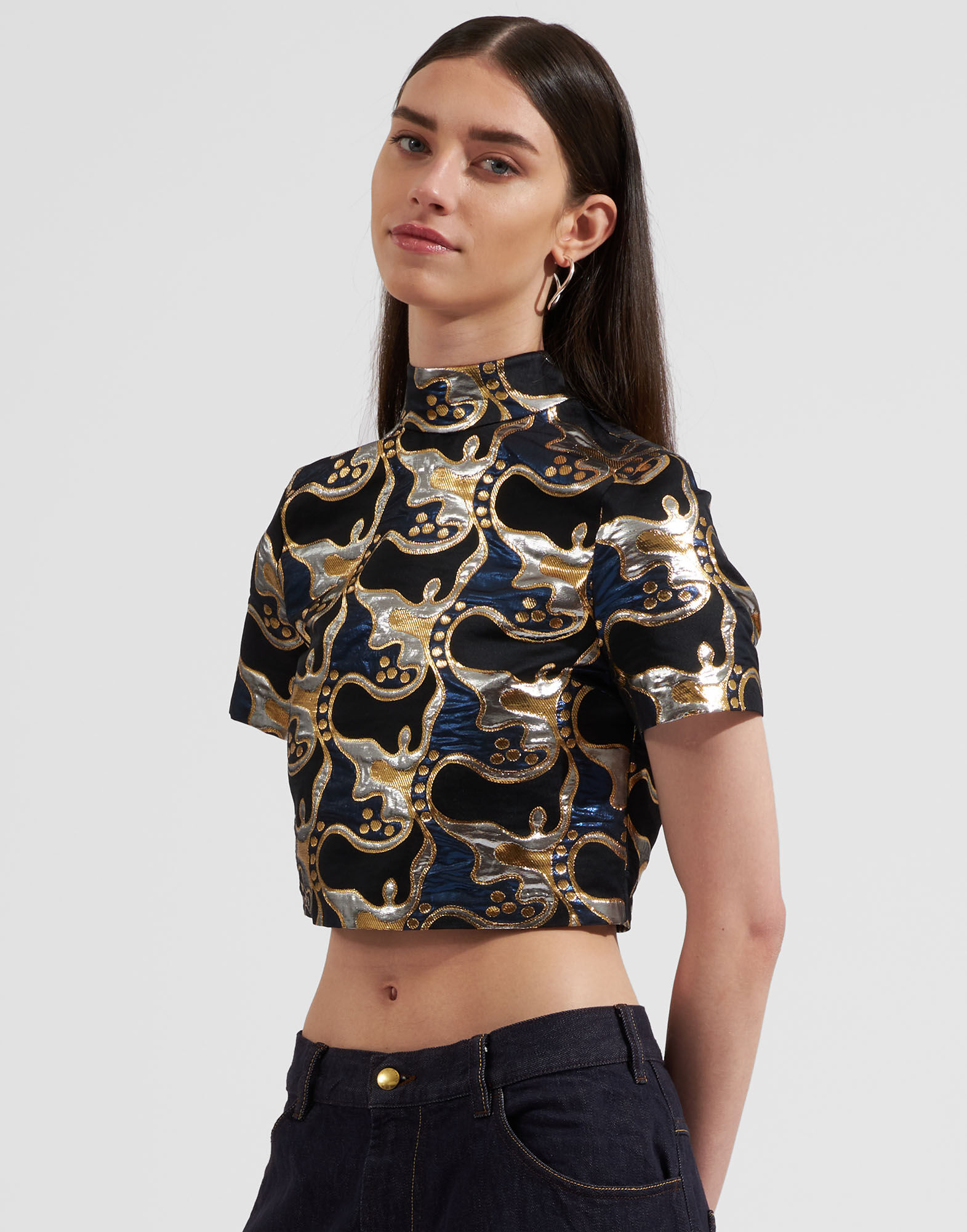 Juliet Crop Top in Spritz Blu for Women | La DoubleJ US