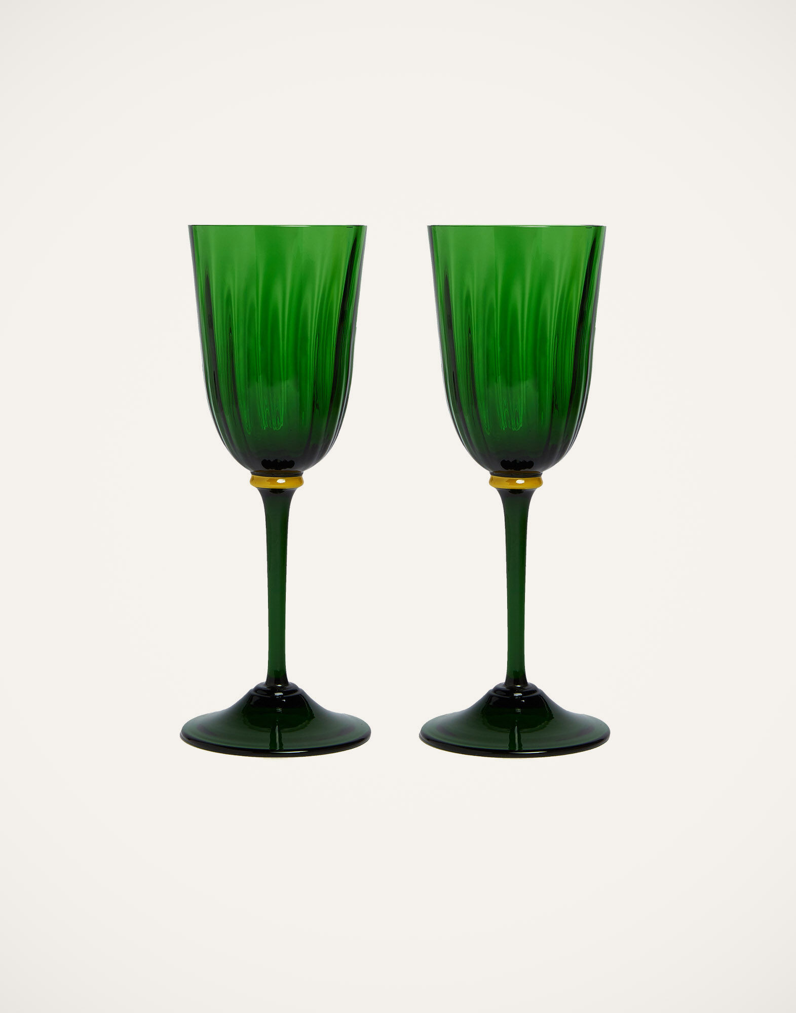 Wine Glasses Set Of 2 in Green - Homeware | La DoubleJ US