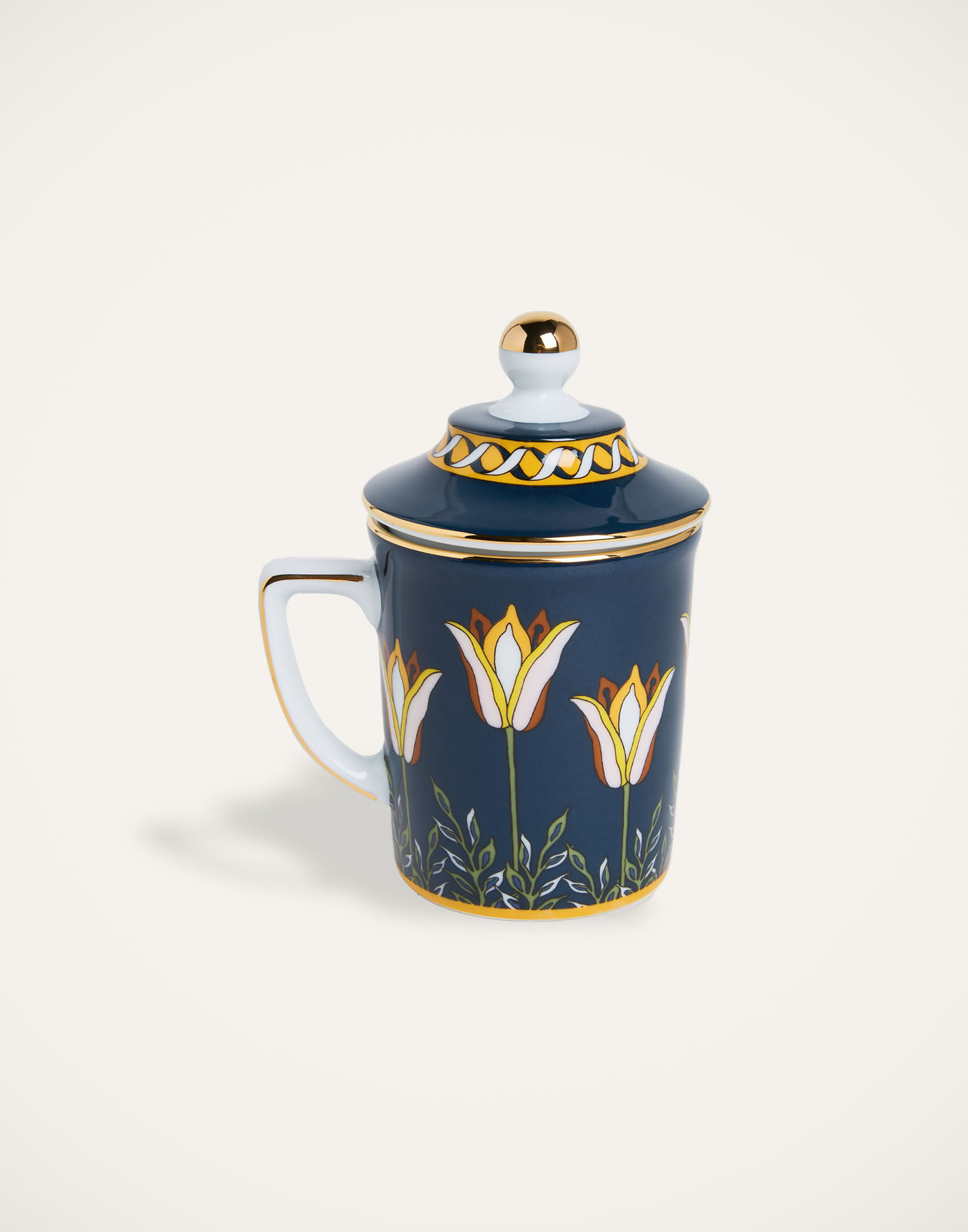 Lidded Mug in Tyrrhenia Tulyps - Homeware | La DoubleJ US