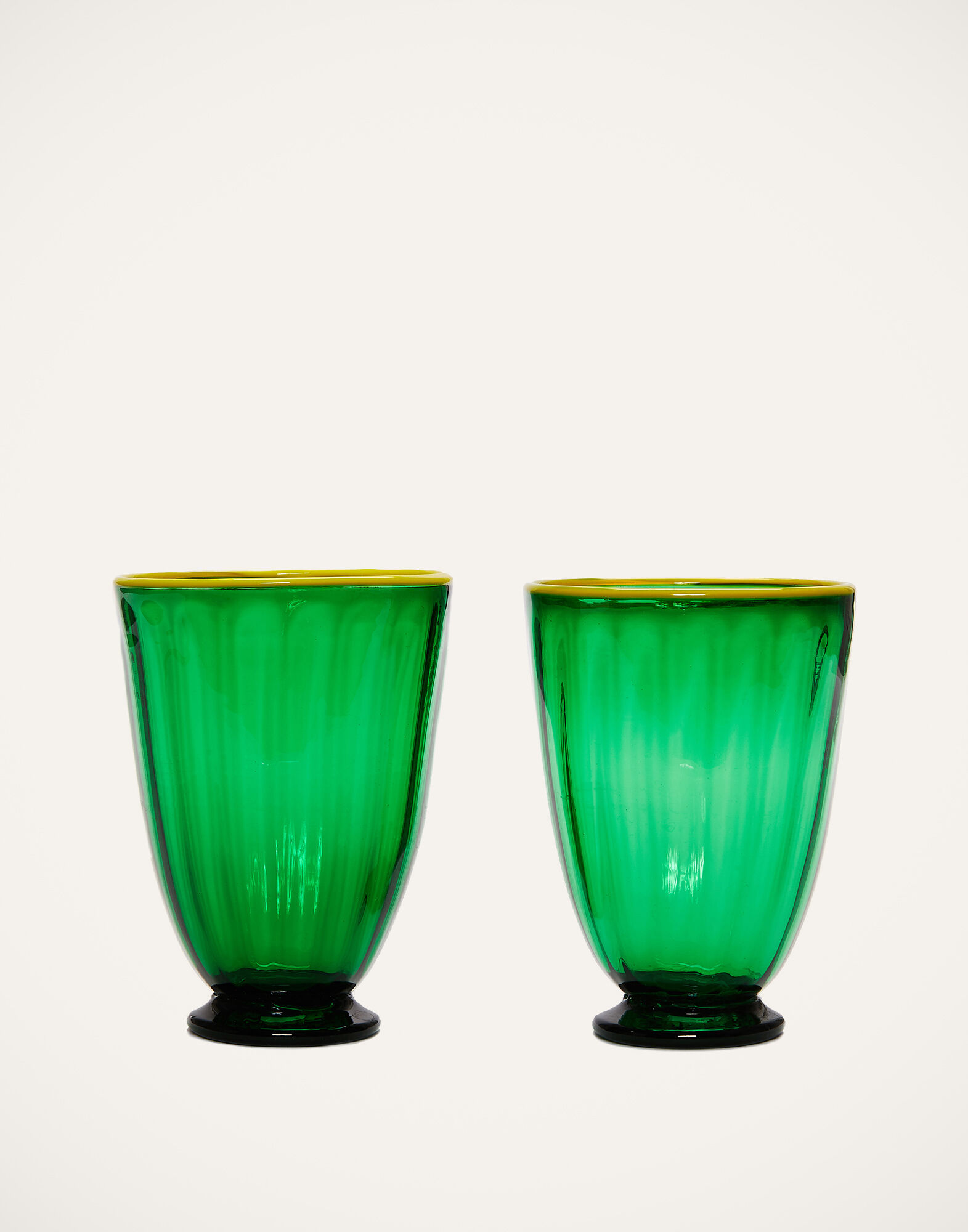 Rainbow Glass Set of 2 in Green - Homeware | La DoubleJ US