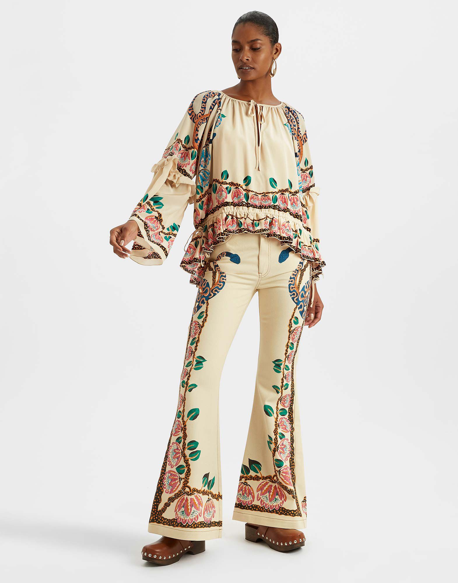 Superflare Jeans in Eve Ecru for Women | La DoubleJ US