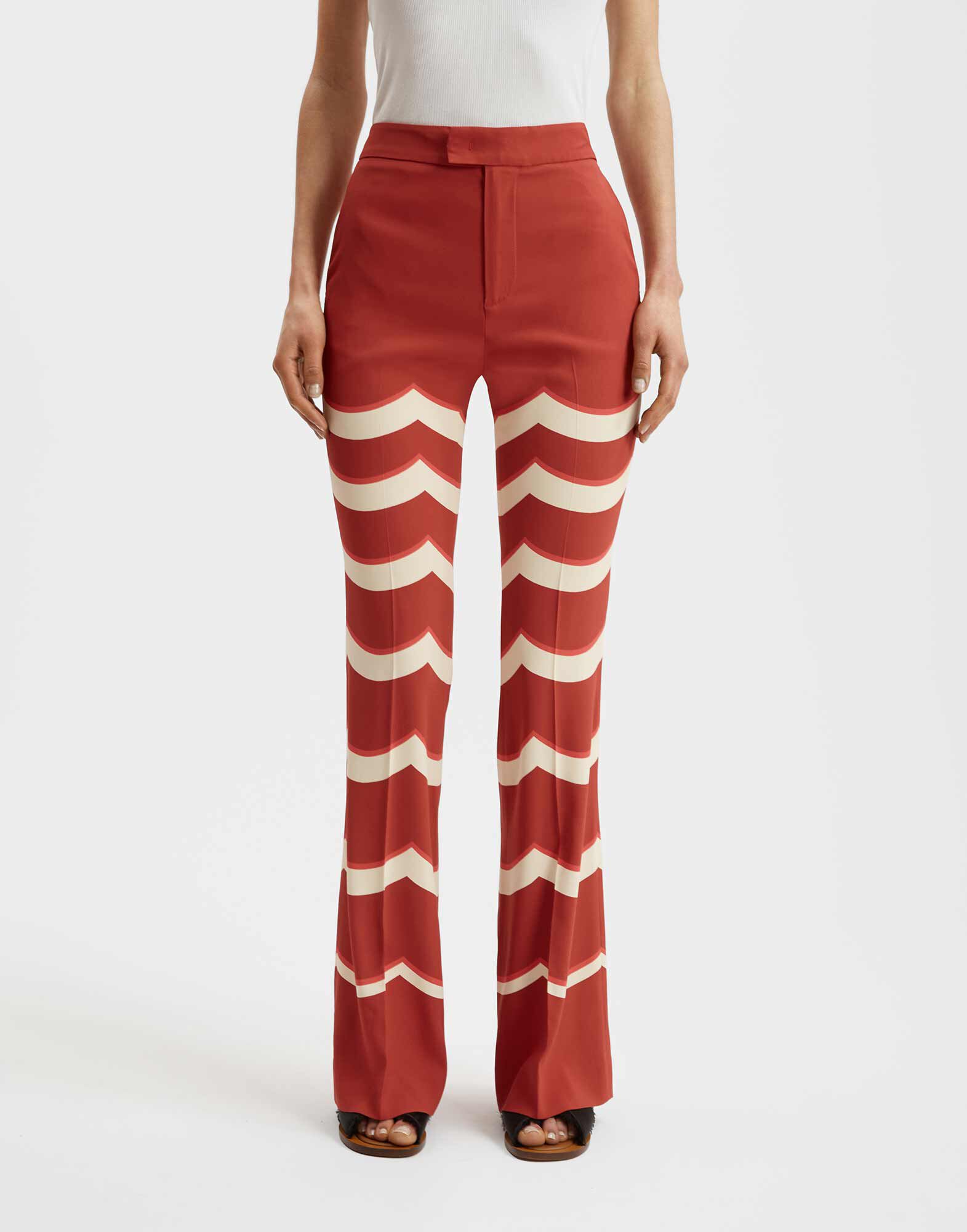 Saturday Night Pants in Fans Placée Red for Women | La DoubleJ US