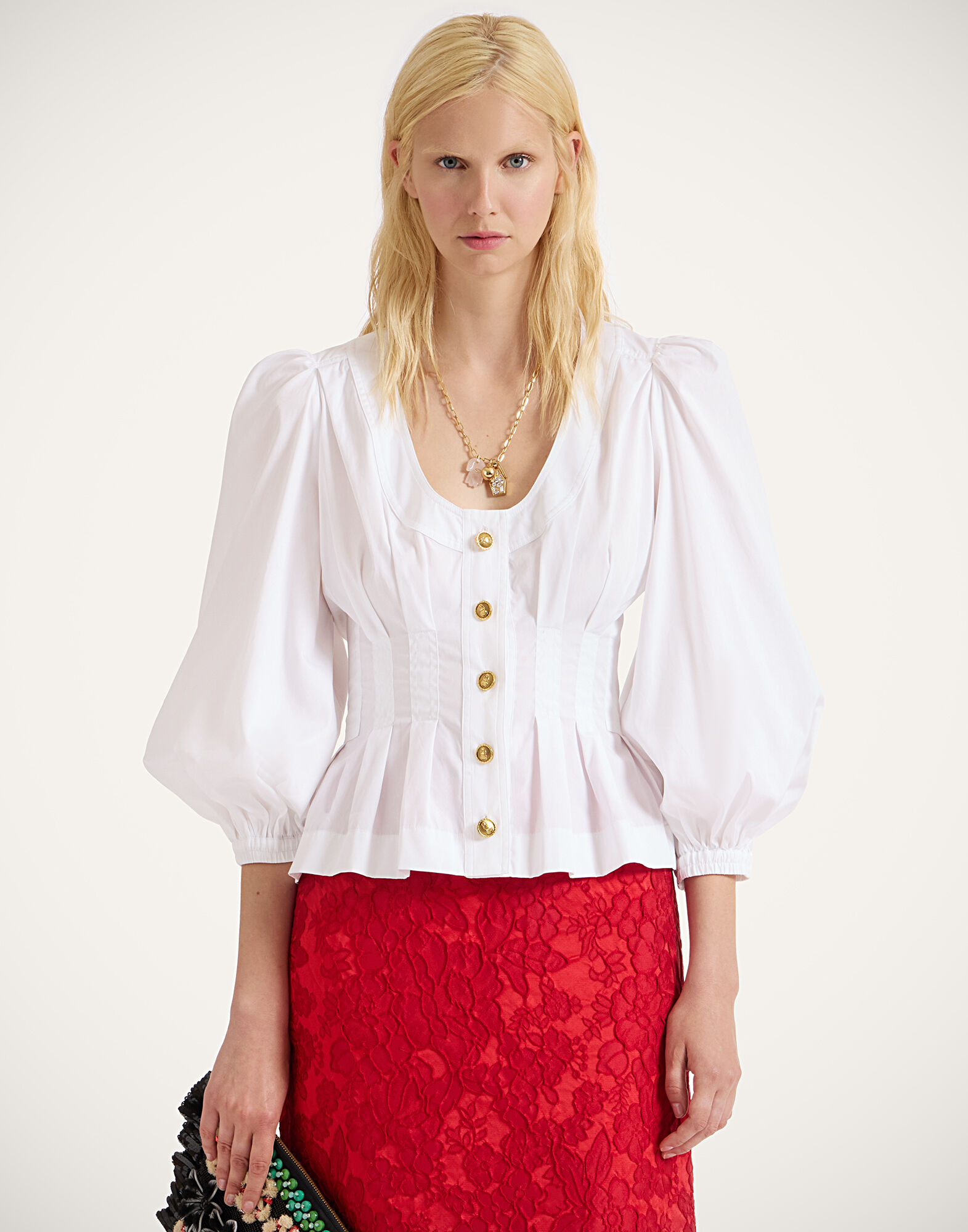 Primrose Shirt in Solid White for Women | La DoubleJ US